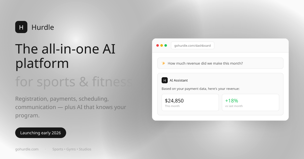 Hurdle - The all-in-one AI platform for sports, gyms, and studios